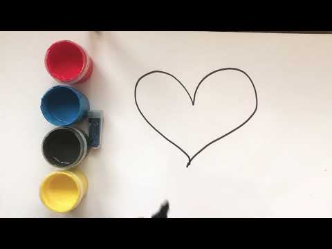 💙Mavi Simli Kalp Boyama / blue silvery heart painting