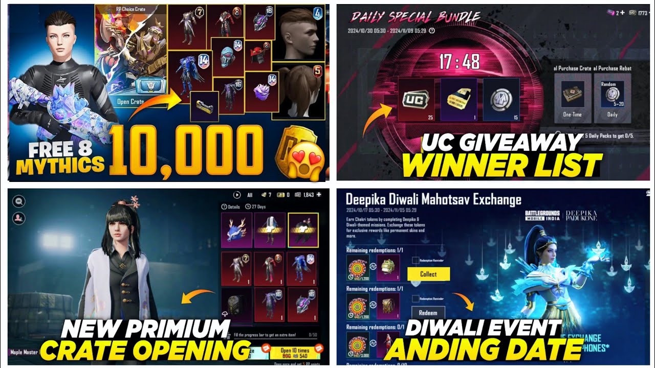 FREE MYTHIC IN RP CRATE OPENING | FREE POPULARITY EVENT | UC GIVEAWAY ...
