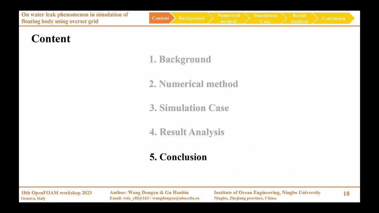 18th Openfoam Workshop Coastal Engineering And Offshore Applications 1 Youtube
