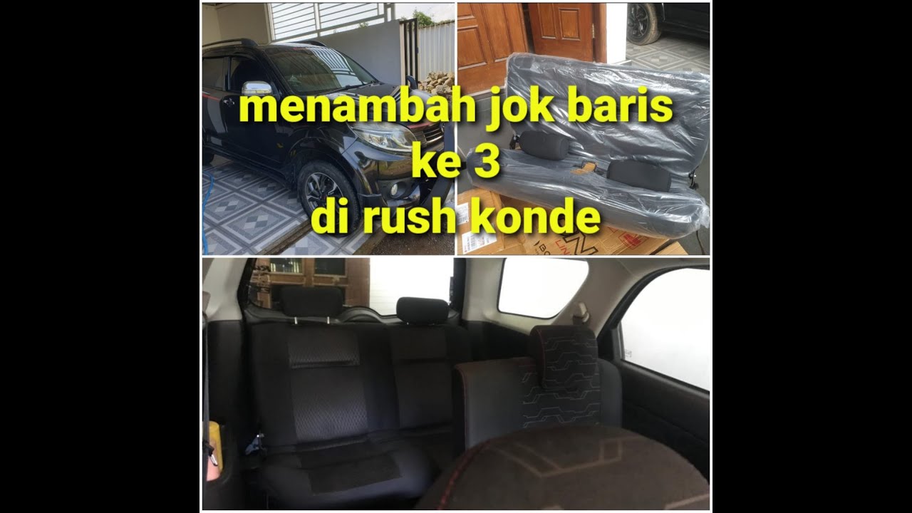 Tutorial mudah pasang jok baris ke tiga di rush konde - YouTube