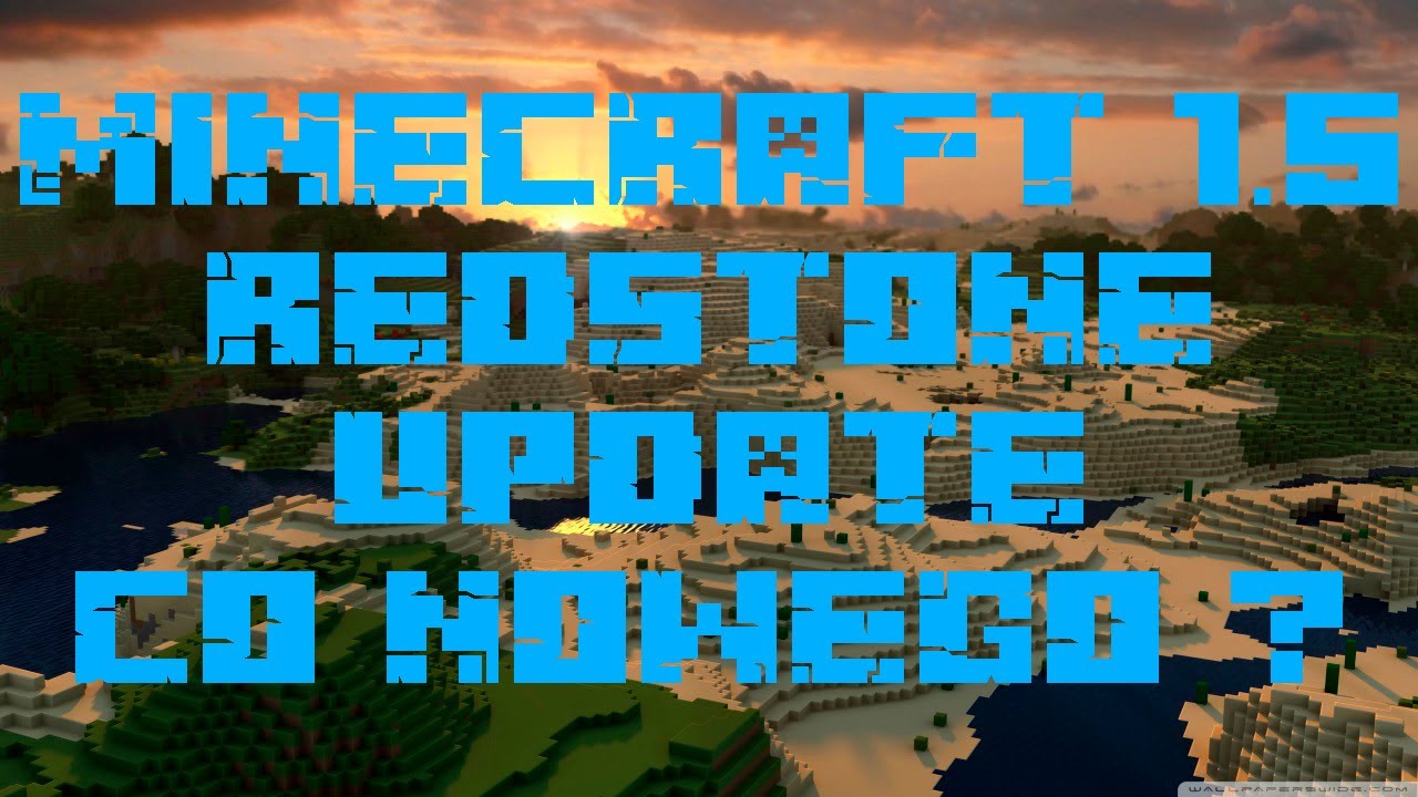 Minecraft 1.5 - Co nowego ? (Redstone Update) - YouTube
