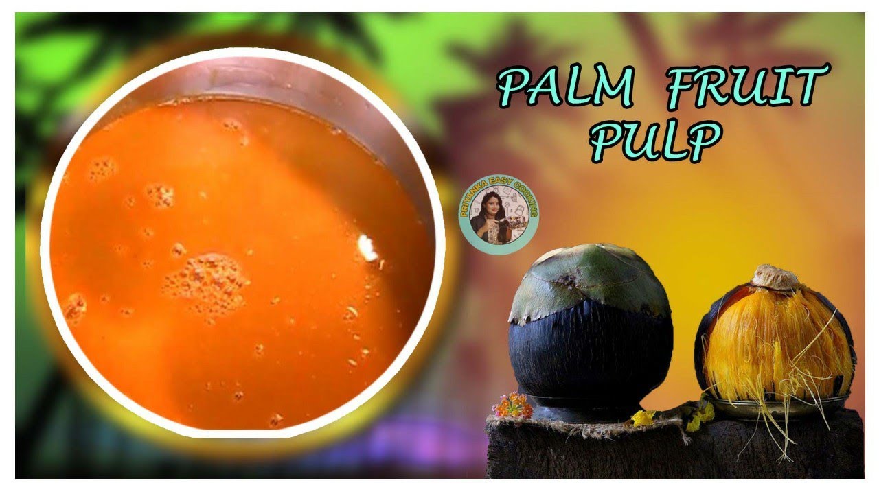 How to Collect and Preserve Palm Fruit Pulp | How to Peel up Palm Fruit ...