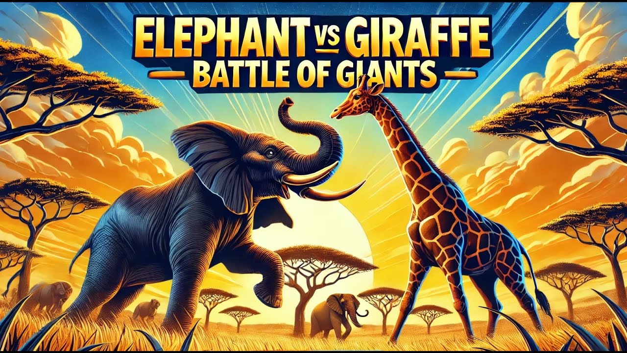 Elephant vs Giraffe who will win- Battle of Giants! - YouTube