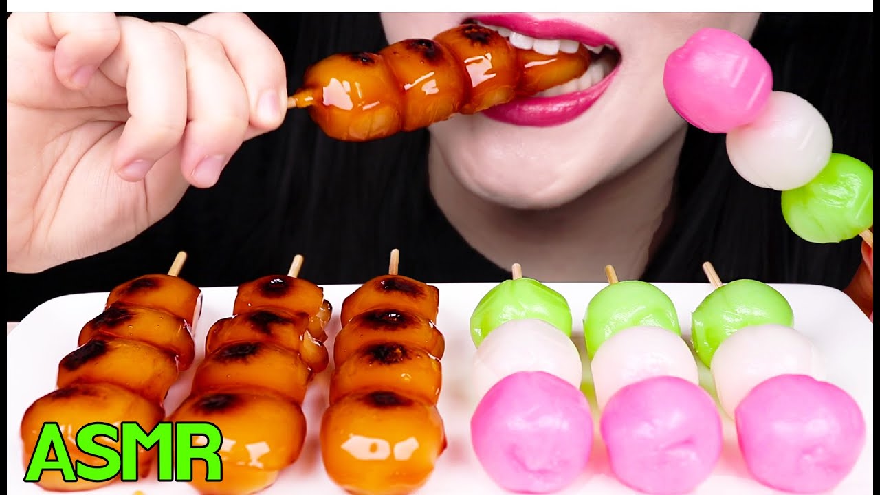 ASMR DANGO *STICKY* (EATING SOUNDS) 당고 리얼사운드 먹방 NO TALKING MUKBANG ...
