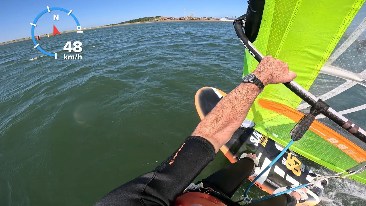 Windsurfing Terschelling, 07 Aug 2024 Light Wind session to Seals - YouTube