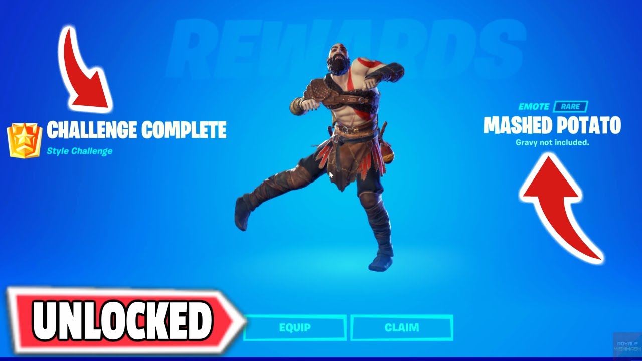 MASHED POTATO Emote UNLOCKED! How to get Mashed Potato Emote in ...