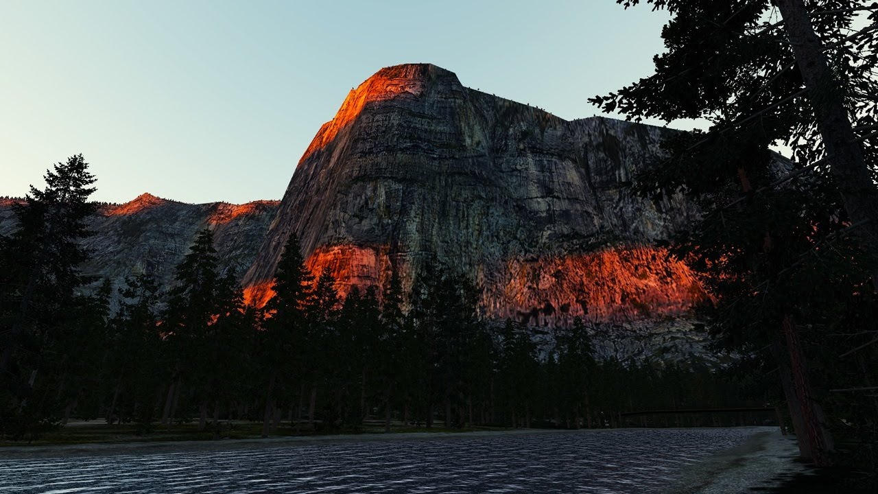 X-PLANE 12 NATURE'S SOUNDS AND LIGHT AT YOSEMITE EL CAPITAN MOUNT | NO ...