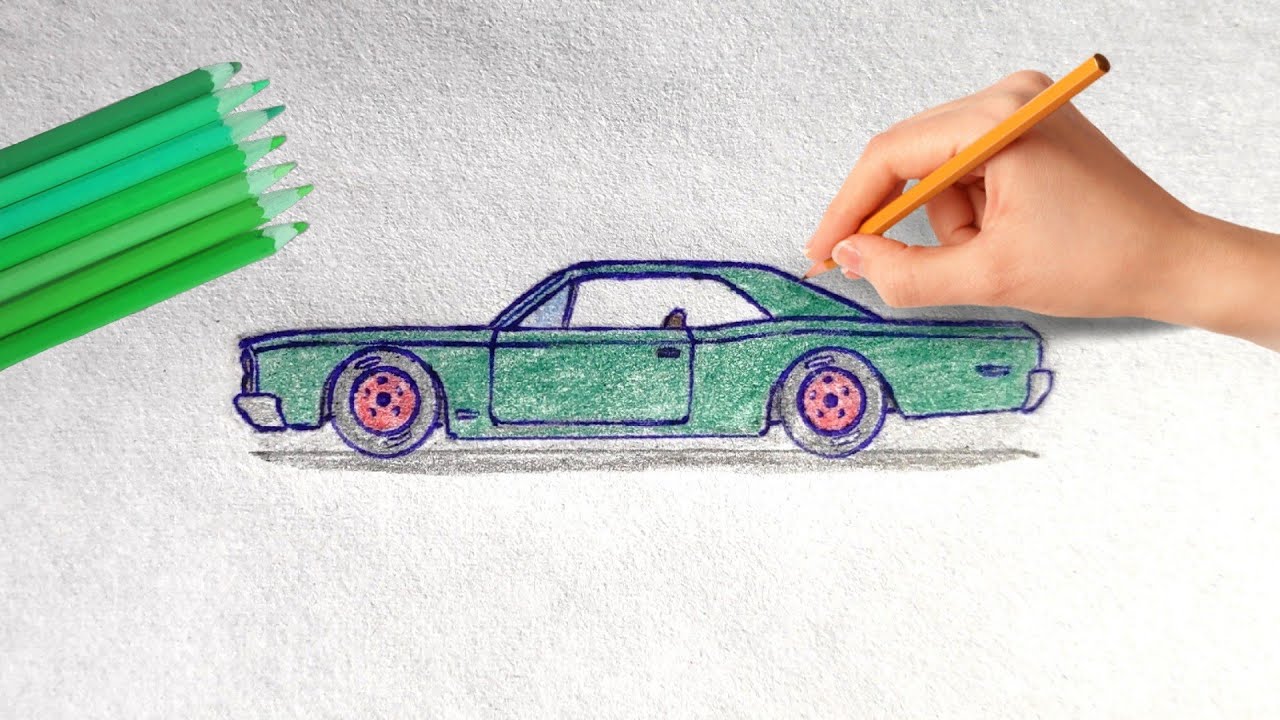 HOW to DRAW a PONTIAC GTO 1965 CAR - YouTube