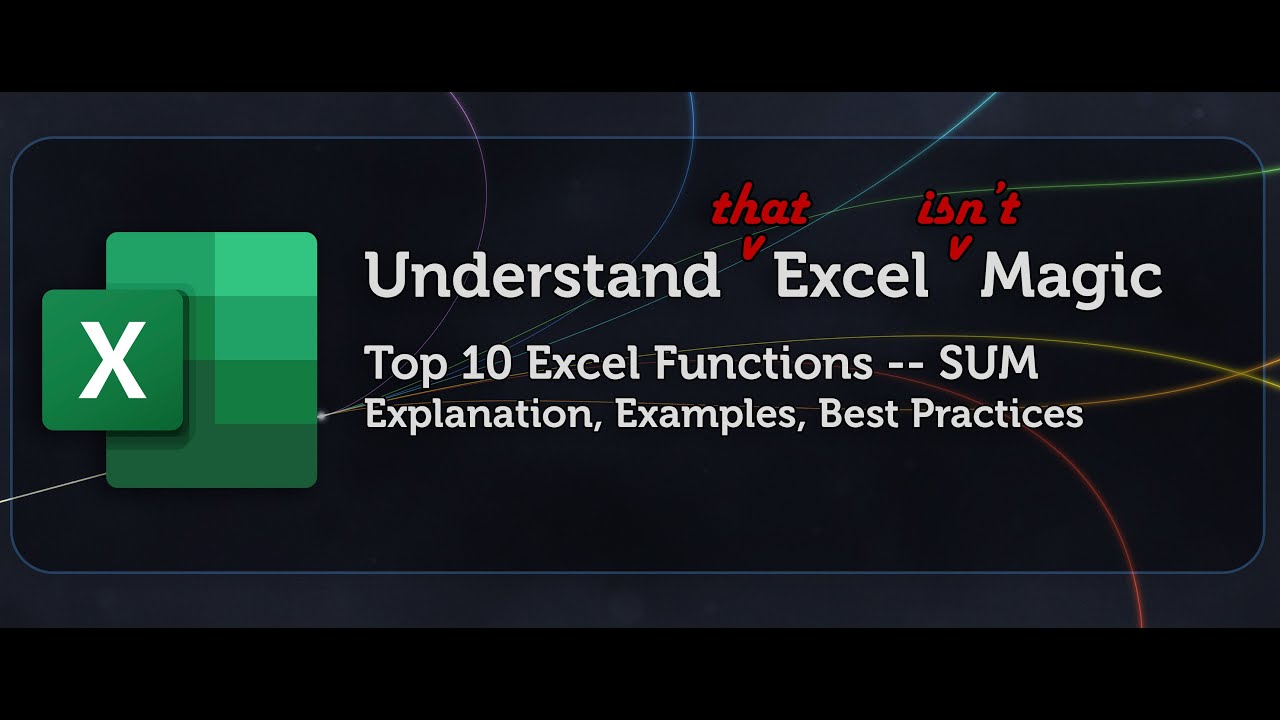 Top 10 Microsoft Excel Functions SUM Function Explained YouTube top-10-microsoft-excel-functions-sum-function-explained-youtube
