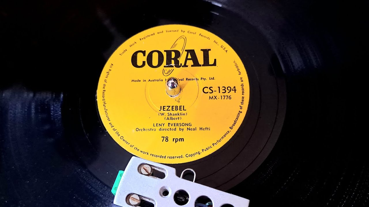 JEZEBEL. Leny Eversong. Coral 78rpm Shellac Radiogram Phonograph Record ...