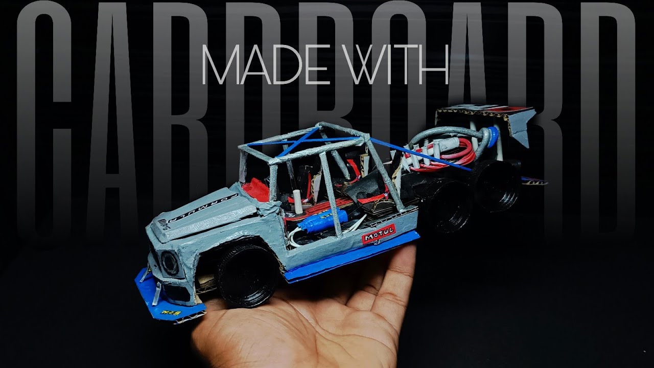 V8 twin turbo F1 style Mercedes G wagon Custom cardboard build - YouTube