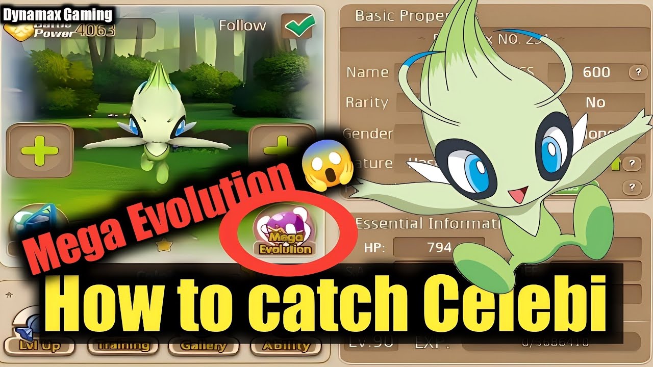 How to catch Celebi 🔥with best moves, ability, nature, rune setup in ...