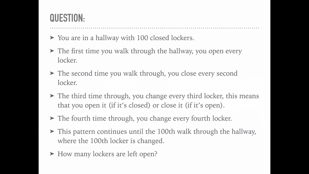 8M Lockers Question - YouTube