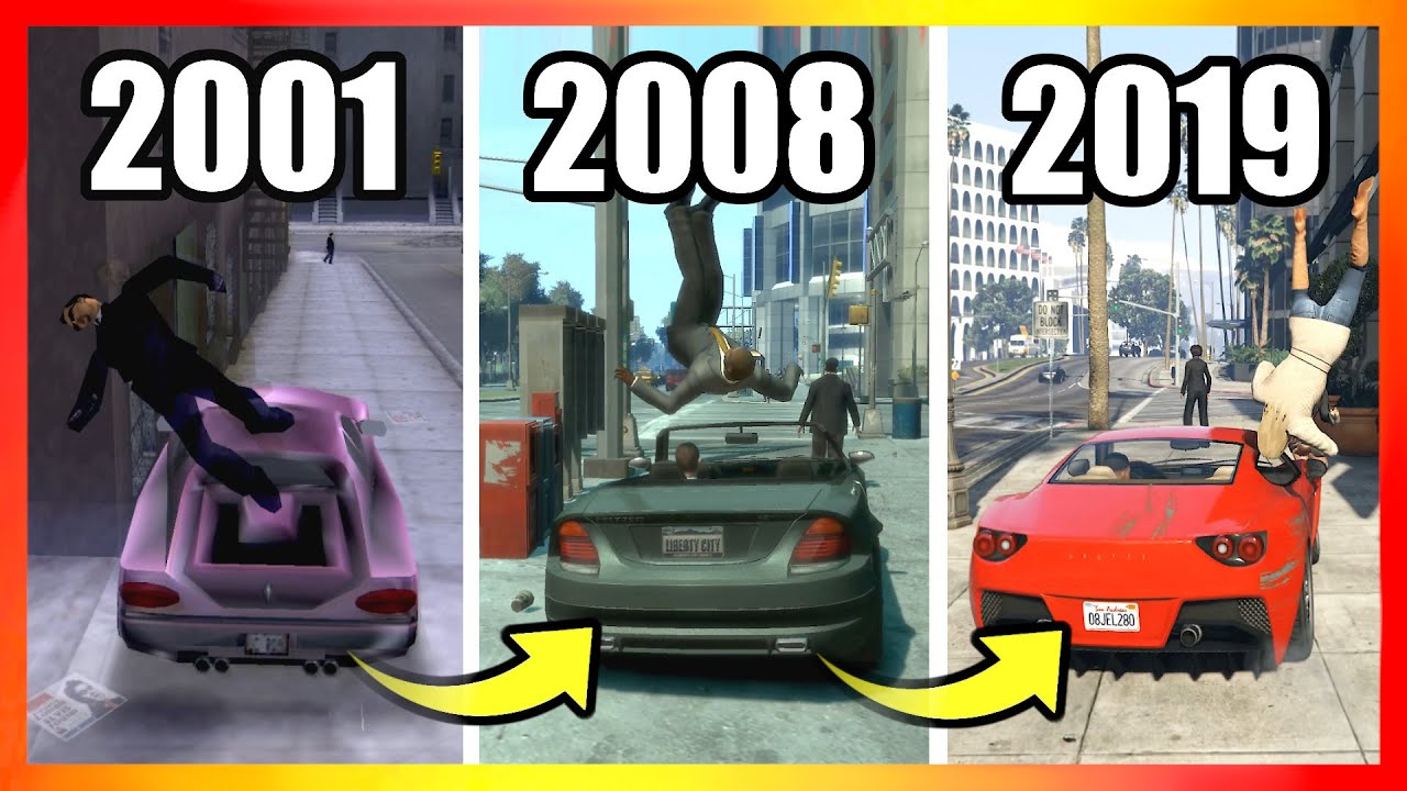 RUNNING OVER PEDESTRIANS in GTA Games (2001-2019) - YouTube