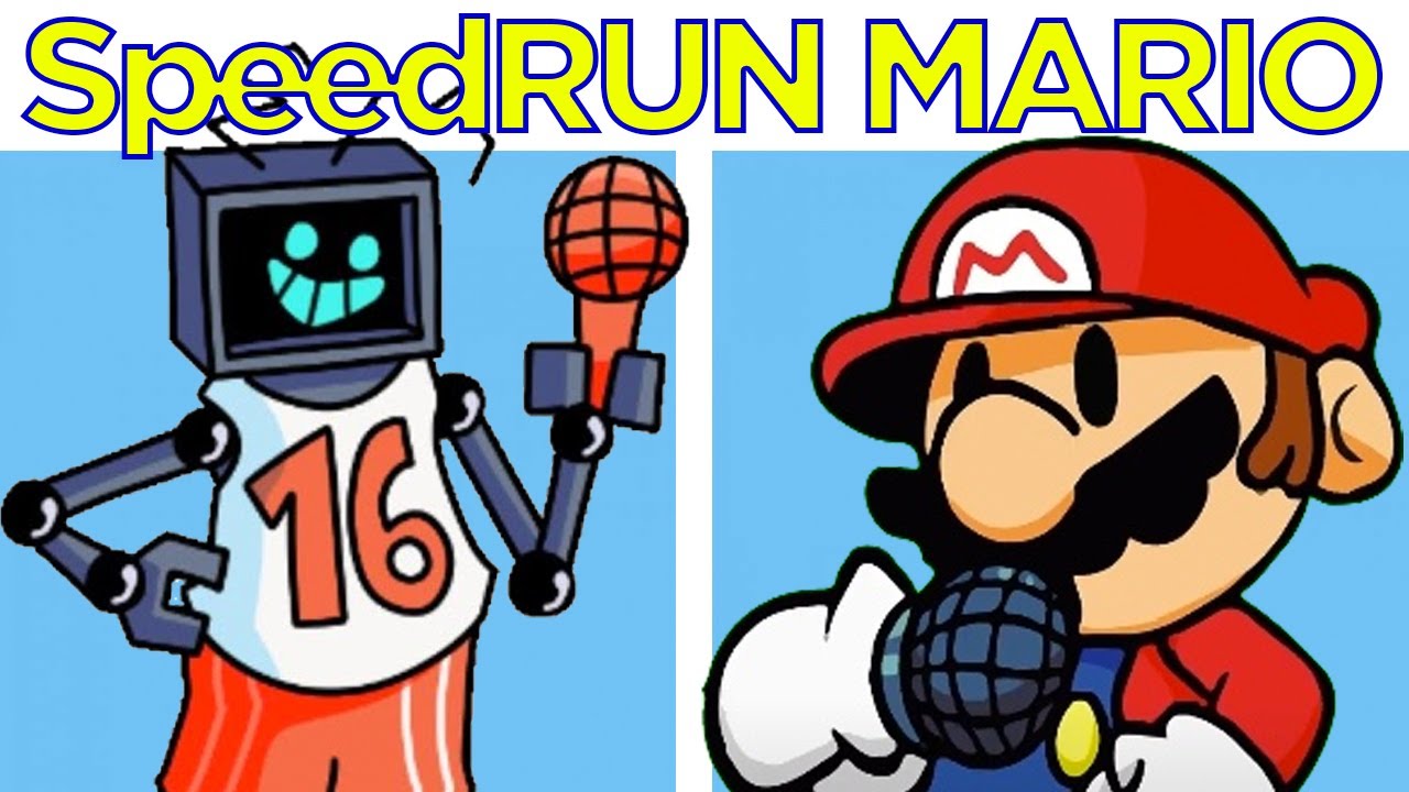 Friday Night Funkin' Hex vs Mario + Animation Speedrunner Mario FULL ...