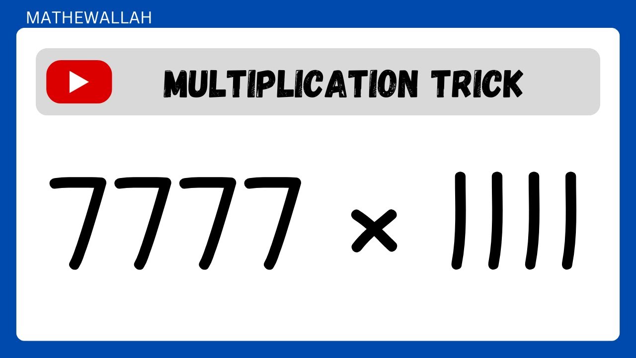 New Multiplication Trick | You Must Know This Trick | Fast Multiplication | Math - YouTube
