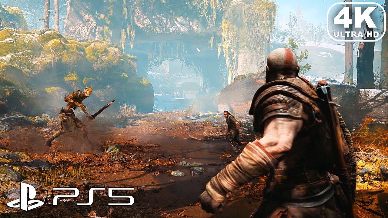 God of War PS5 - Kratos & Atreus encounter their first Enemies (4K ...