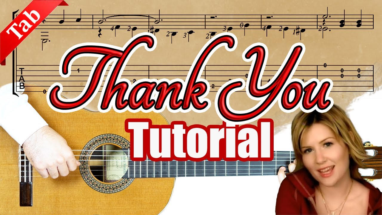 Dido - Thank You | Full Guitar Tutorial (Fingerstyle & Classical ...