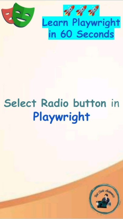 Playwright Tutorial | Select Radio button in Playwright - YouTube