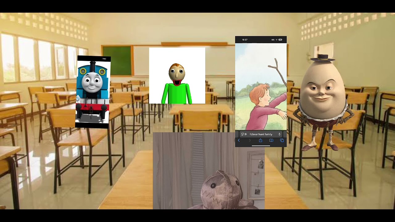 Humpty Dumpty throw paper ball Baldi gets grounded - YouTube