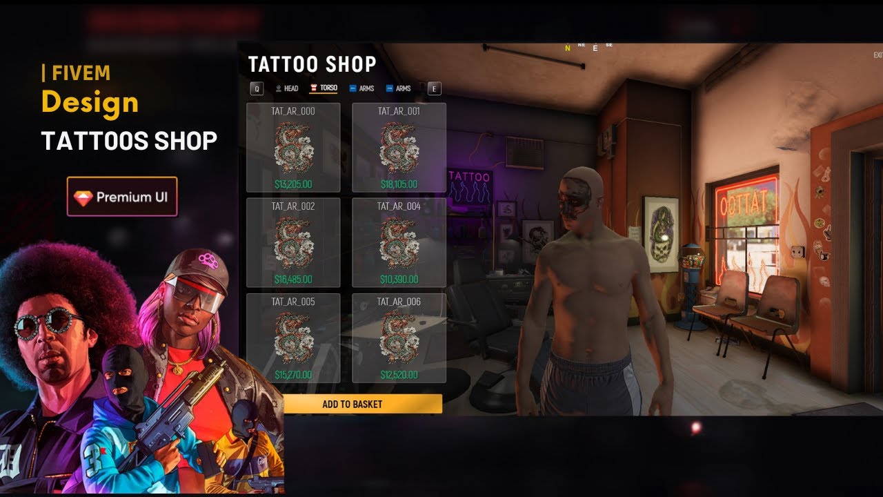 Advanced Tattoo Shops with Premium Ui | Fivem tattoo script | Qbcore Store - YouTube