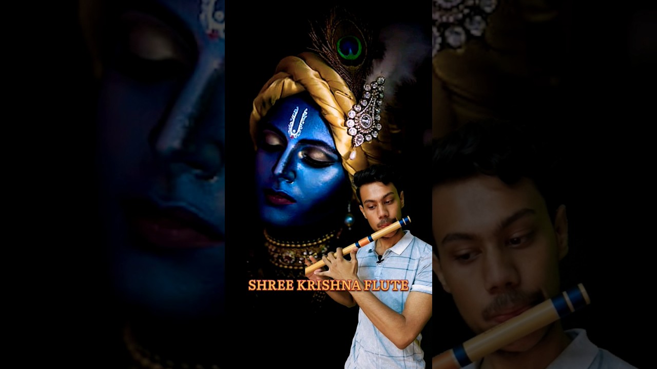 Shree Krishna Flute Music feat. Mohit Pandey #shorts #krishna #flute # ...