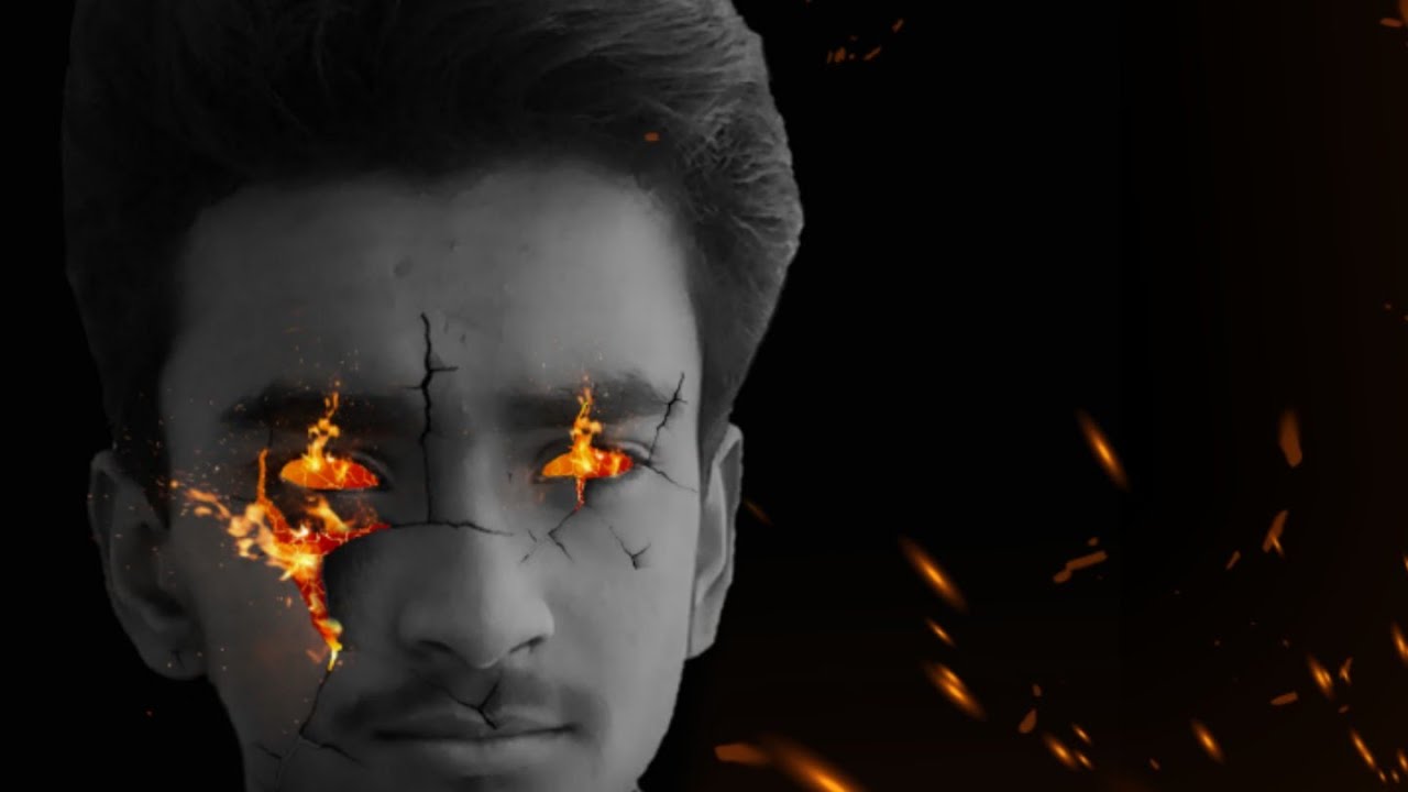 Fire on face crazy editing || picsart || - YouTube