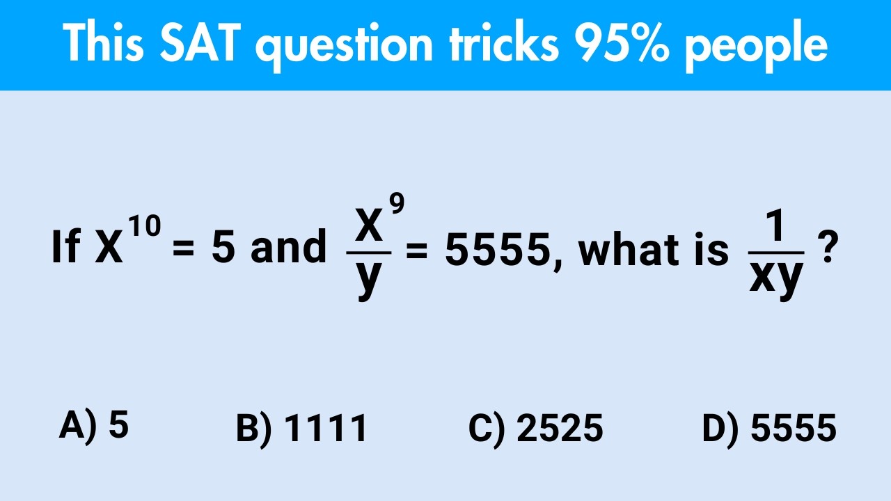 This Easy SAT Question Tricks 95% of Test Takers - YouTube