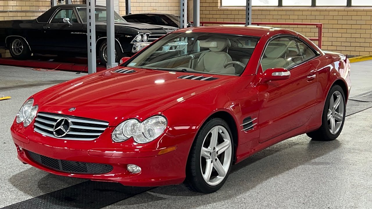 Fire Opal Red 2004 Mercedes SL500 roadster with 61k miles for sale ...