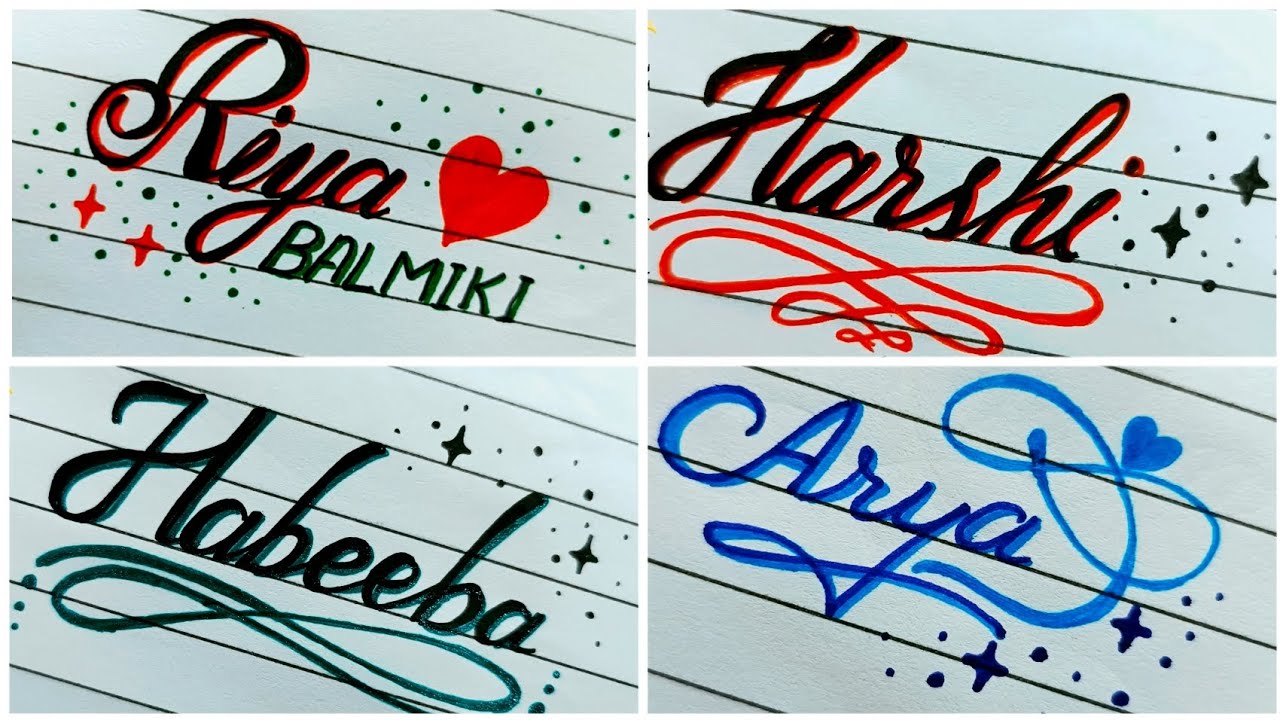 Calligraphy name writing | satisfying video. Comment your Name ...