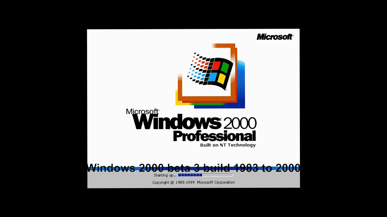Windows 2000 build 1983 to 2000 vs Windows 2000 RTM startup and ...