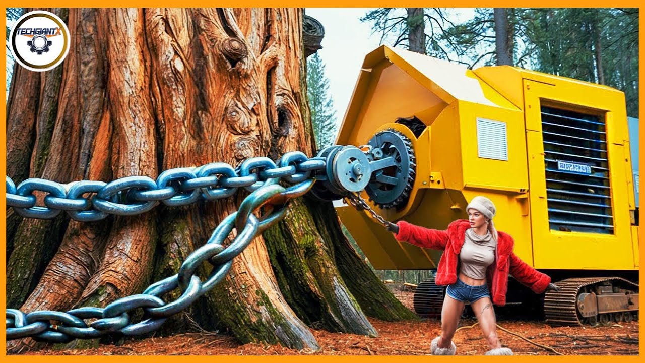 Extreme Dangerous Fastest Big Chainsaw Cutting Tree Machines | Monster ...