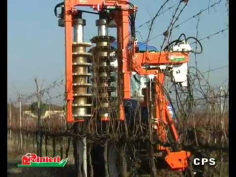 CPS winter pruning machine Rinieri Prepotatrice - YouTube