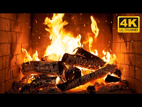 🔥 Şömine Sıcaklığı: Doğal Ateş Sesi ve Titrek Işıkla Sıcacık Yılbaşı Sabahları (Fireplace 4K)