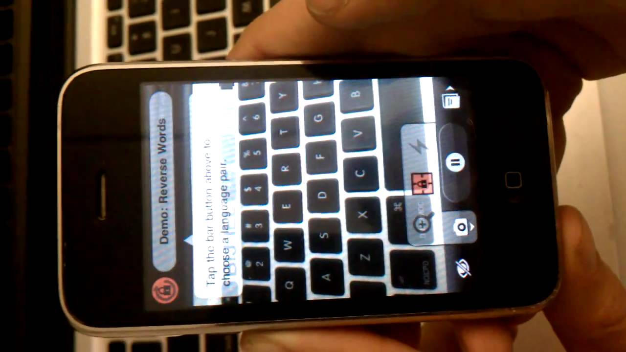 Word lens tripping out on a keyboard - YouTube