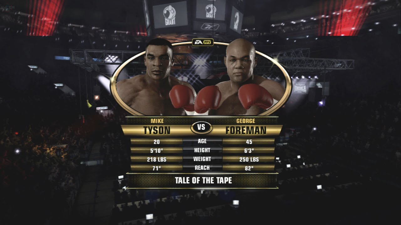 MIKE TYSON vs GEORGE FOREMAN | NPC Virtual Boxing Match | Fight Night ...