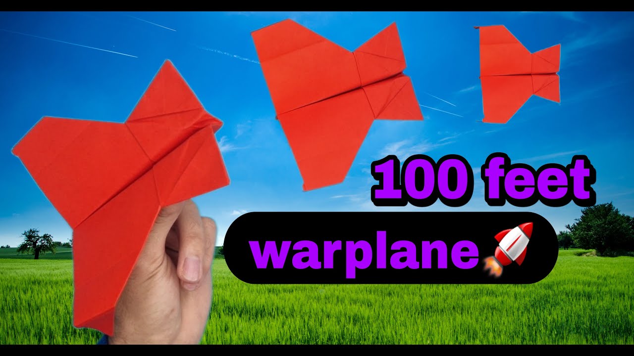 Paper Flying Plane (Sky Touching) Best Flying Airplane, How to Make ...