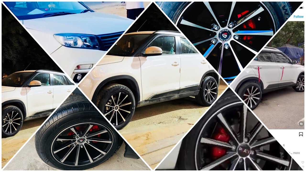 Brezza modification new alloy wheels 🛞 16 inch tending modal Range ...