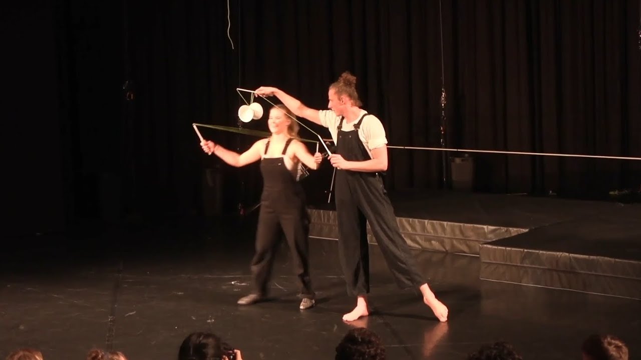 Sam Balthasar and Tatjana Sommer duo act diabolo and tightwire - YouTube