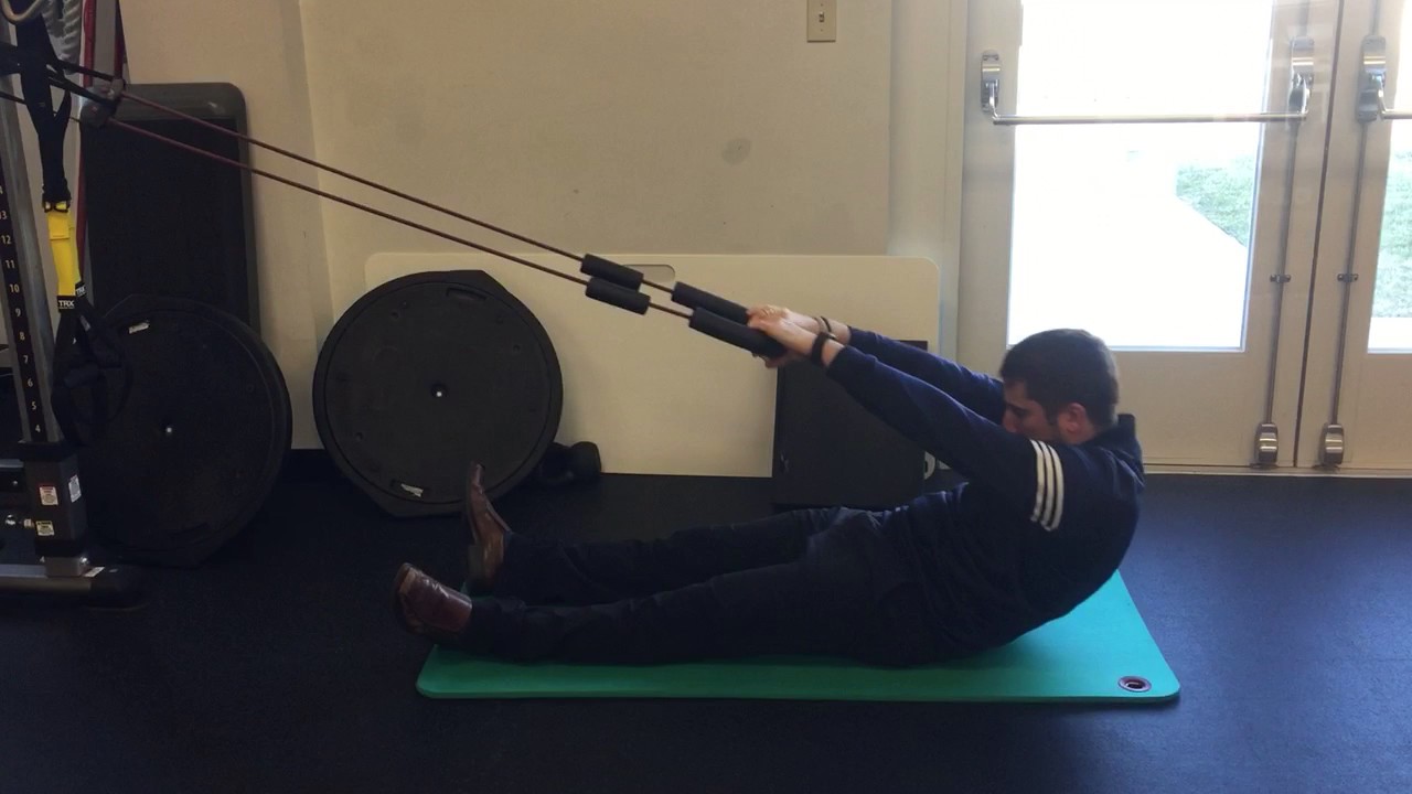 Supine Assisted Curl-Up - YouTube