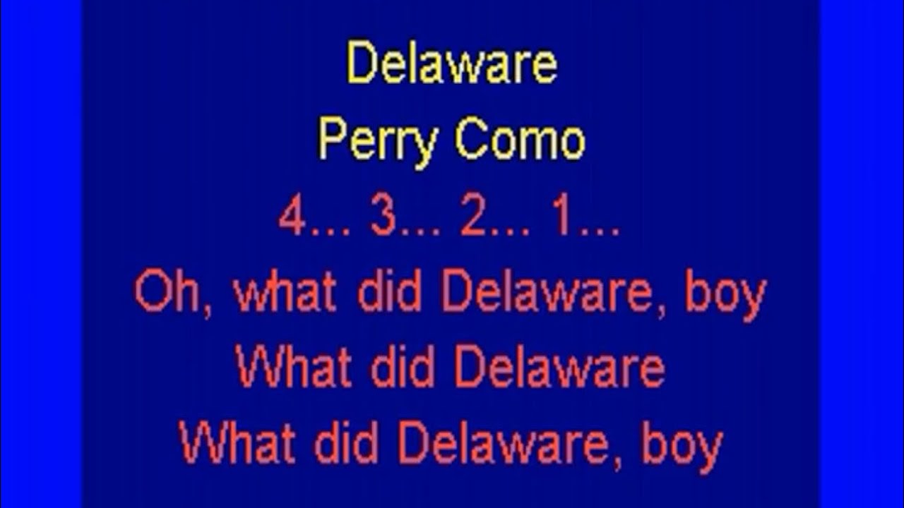 Delaware Perry Como lyrics - YouTube