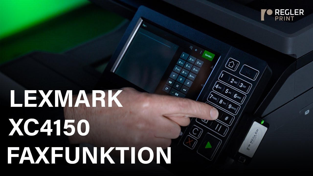 Lexmark XC 4150 Geräteeinweisung Faxfunktion - YouTube