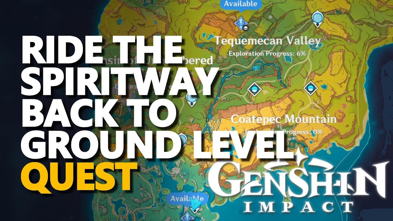 Ride the Spiritway back to ground level Genshin Impact - YouTube