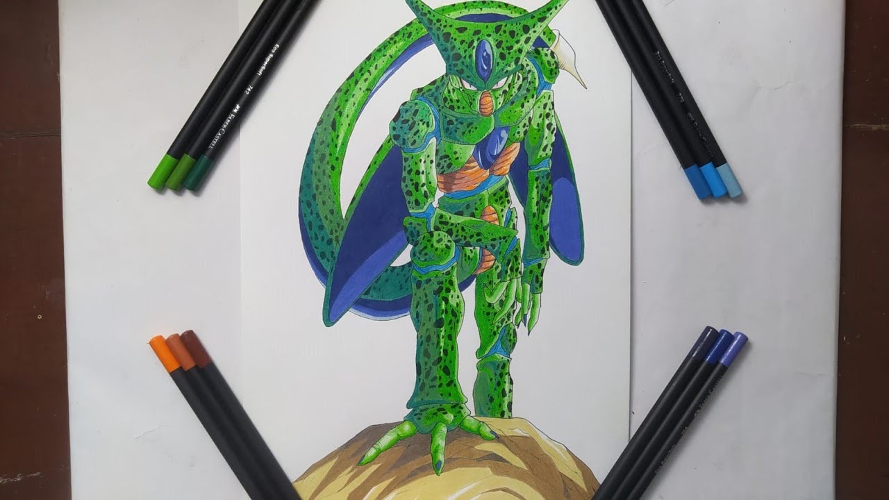 Dibujando a Cell Primera Forma - YouTube