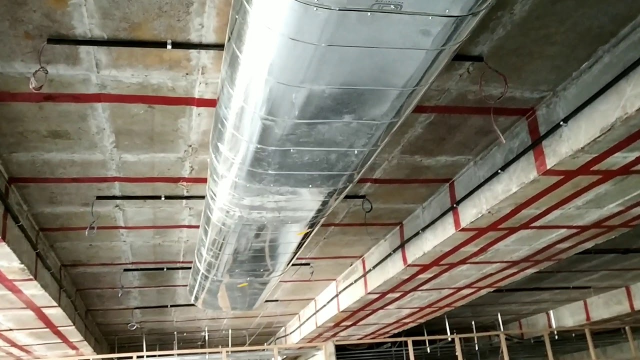 Hvac spiral duct installation - YouTube