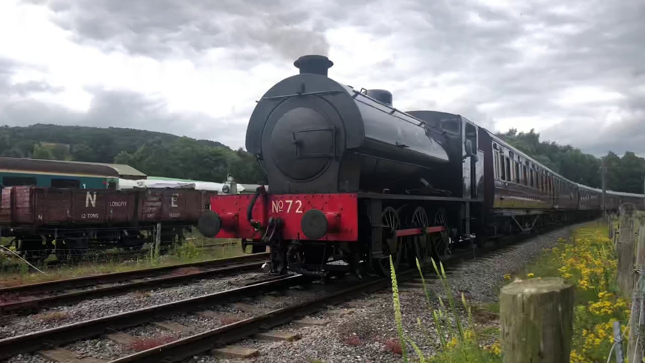 Trains at Blythe bridge station + peak rail - YouTube