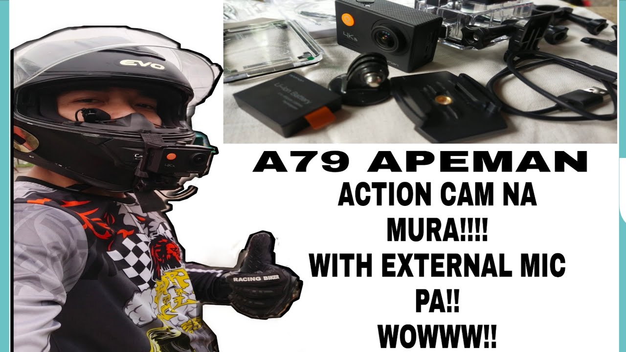 APEMAN A79 ACTION CAM REVIEW WITH ACTUAL FOOTAGE... WOW SUPER WORTH ...