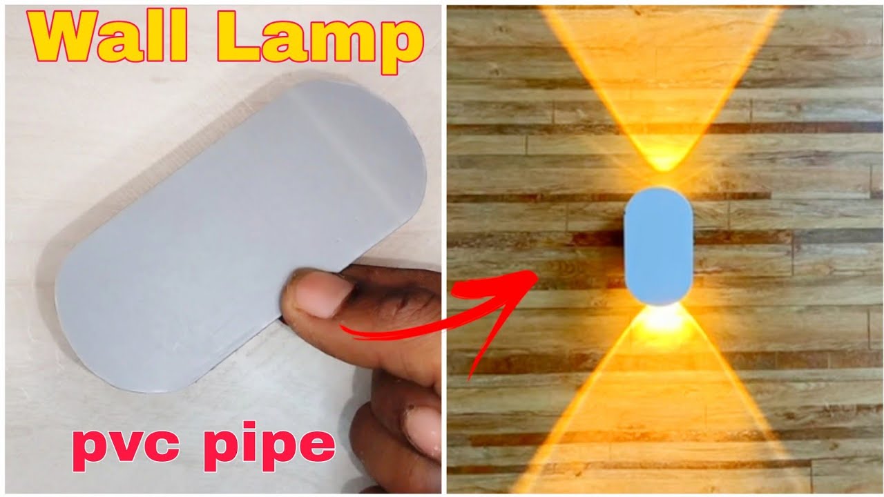 House Interior decoration light | wall hanging lamp From PVC pipe ...