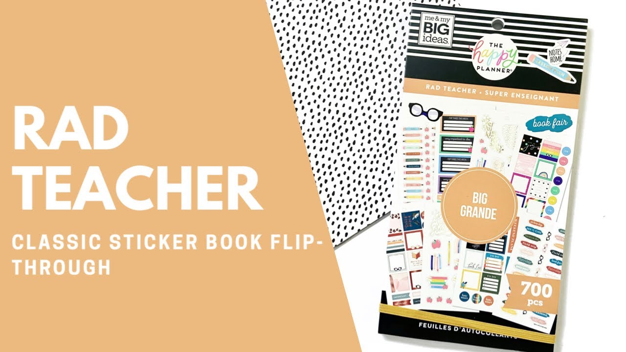 New Back To School Release | Classic Rad Teacher Sticker Book Flip ...