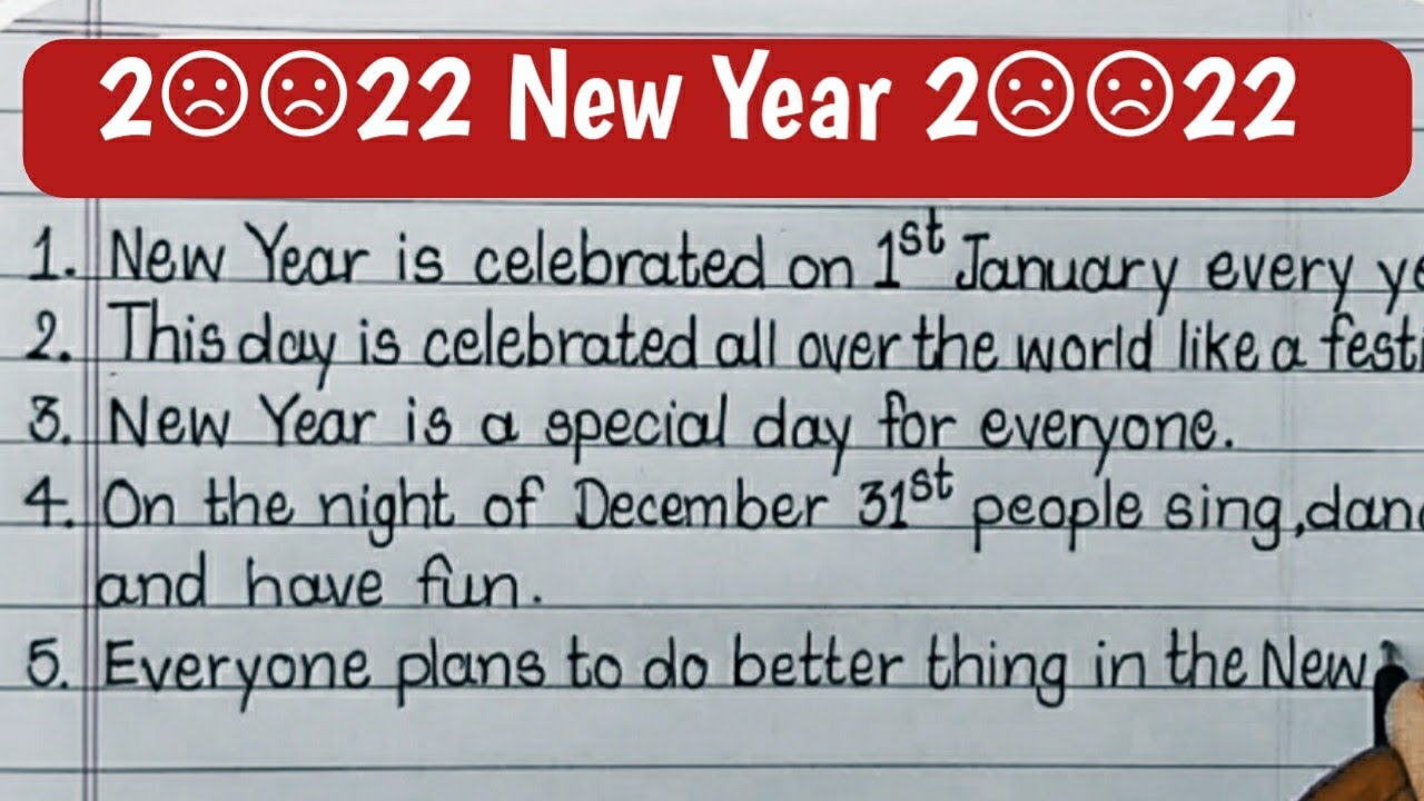 👯10 lines Essay on "New Year" in English/Short Essay on New Year in ...